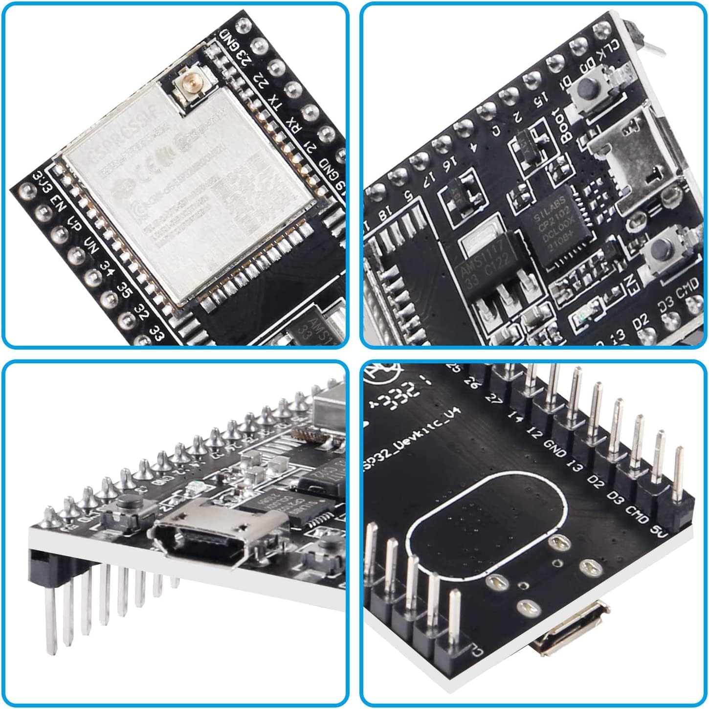 Elecbee ESP32-DevKitC V4 Geliştirme Kurulu, ESP32-WROOM-32U Çekirdek ...