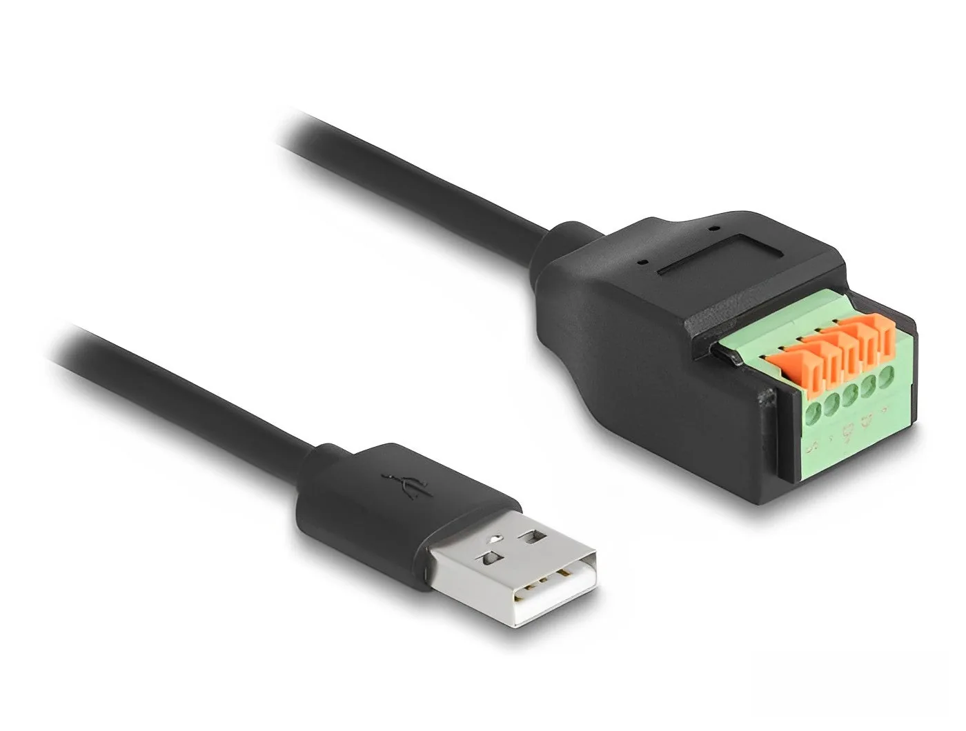 Elecbee USB 2.0 Cable Type-A male to terminal Adapter with push button ...