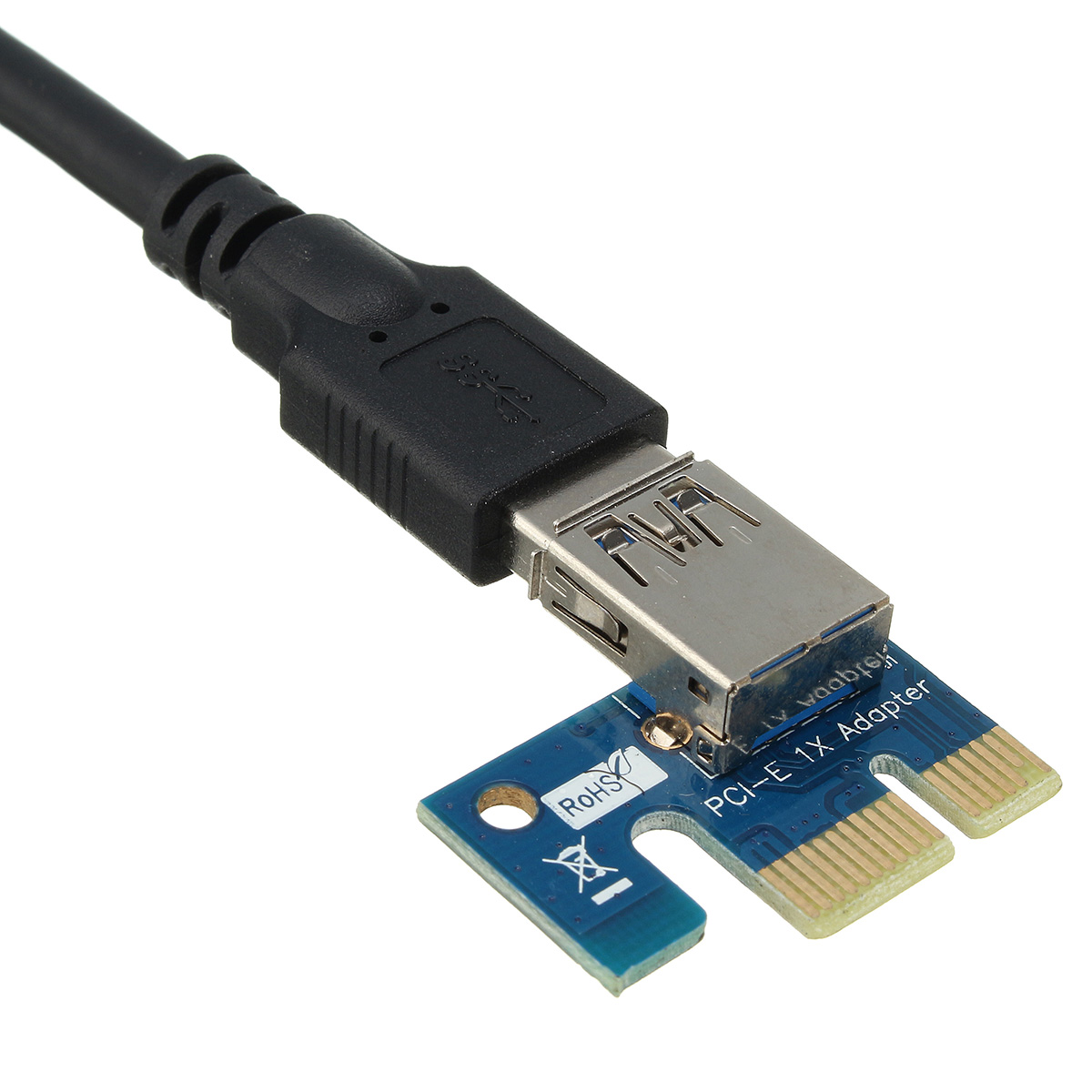 USB 3.0 PCI-E Express 1x a 16x Extender Riser Card Adapter Cable de ...