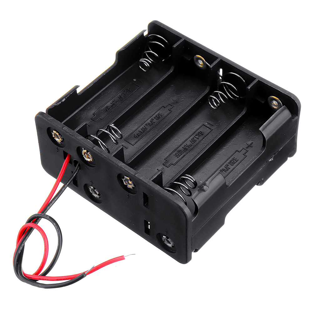 5pcs 4 Slots NO.5 Coin Cell Battery Holder Plastic Case Storage Box for ...