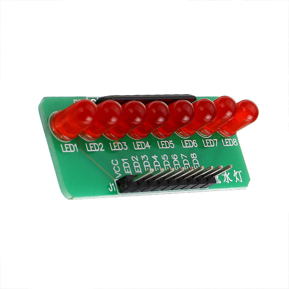 8路水灯跑马灯5MM RED LED发光二极管单片机模组diy电子MCU扩展模组