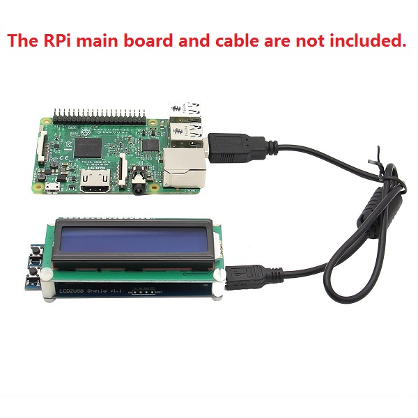 1602 RGB LCD Display With USB Port For Raspberry Pi 3B 2B B+ Windows Linux
