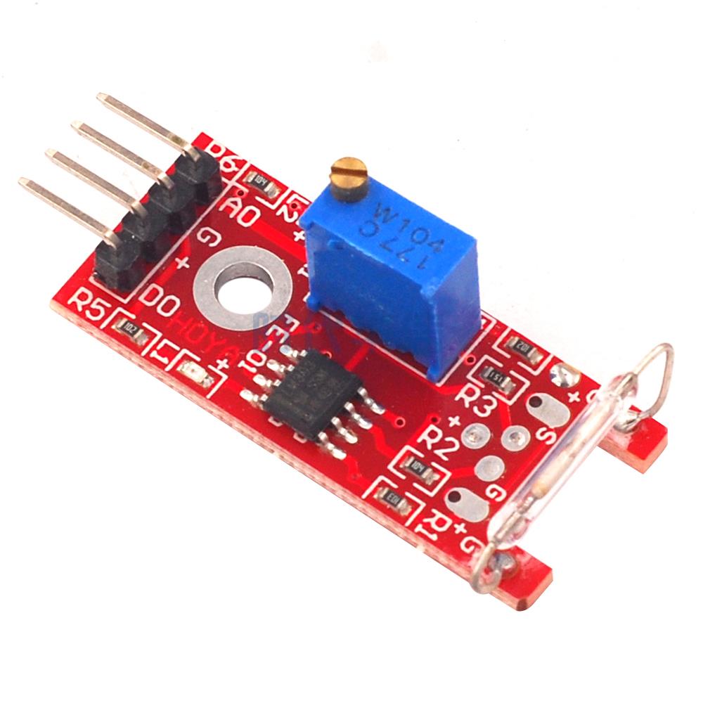 10pcs KY-025 4pin Magnetic Dry Reed Pipe Switch Magnetron Sensor Switch ...