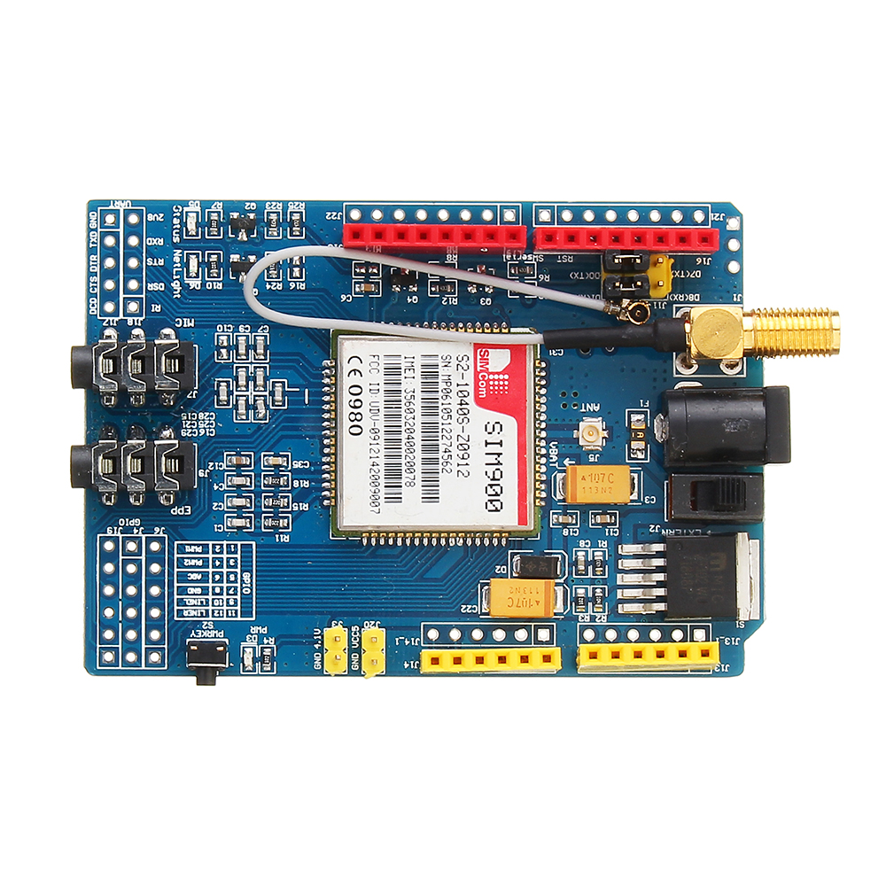 Carte de développement SIM900 Quad Band GSM GPRS Shield Geekcreit pour ...