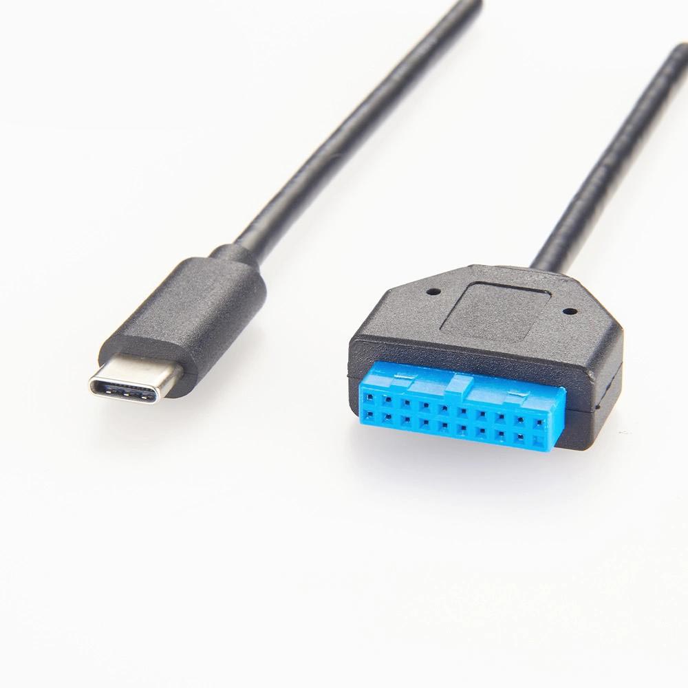 USB 3.1 Type C Male To USB 3.0 19 Pin Header Adapter (Minimum Order Quantity 300)
