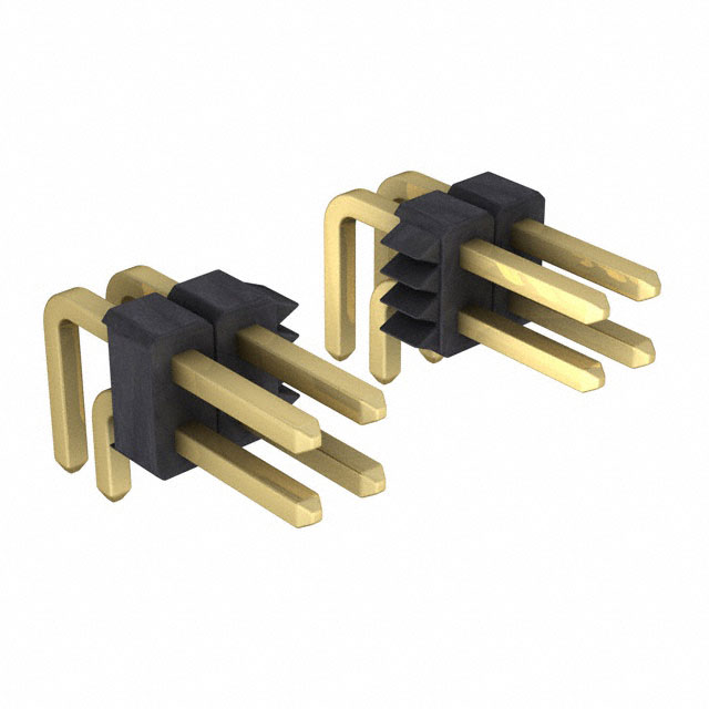 Elecbee pin header, 2.54mm pitch, 2x32pin horizontal connector, square ...